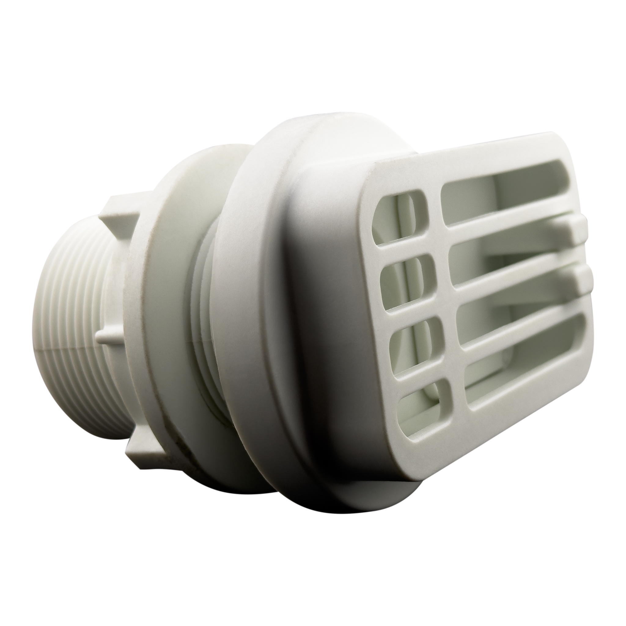 Live Well Drain Fittings 2Pcs White Plastic Drain Tube Thru Hull